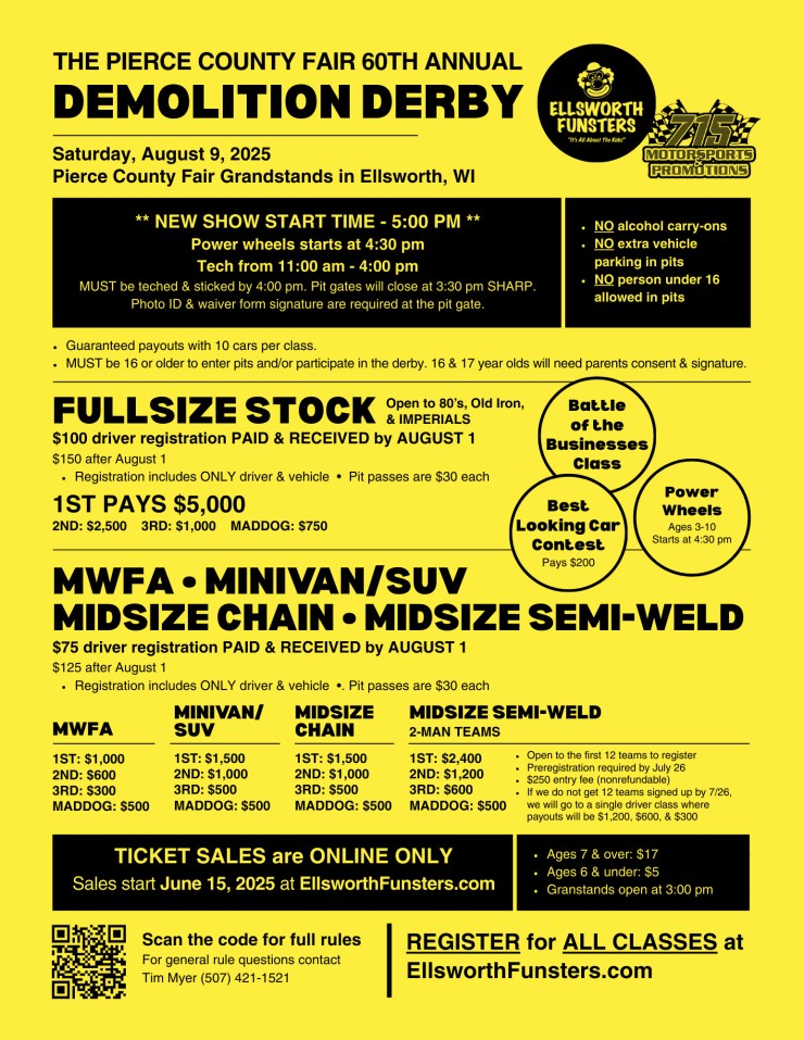 2025 Demolition Derby – Ellsworth Funsters